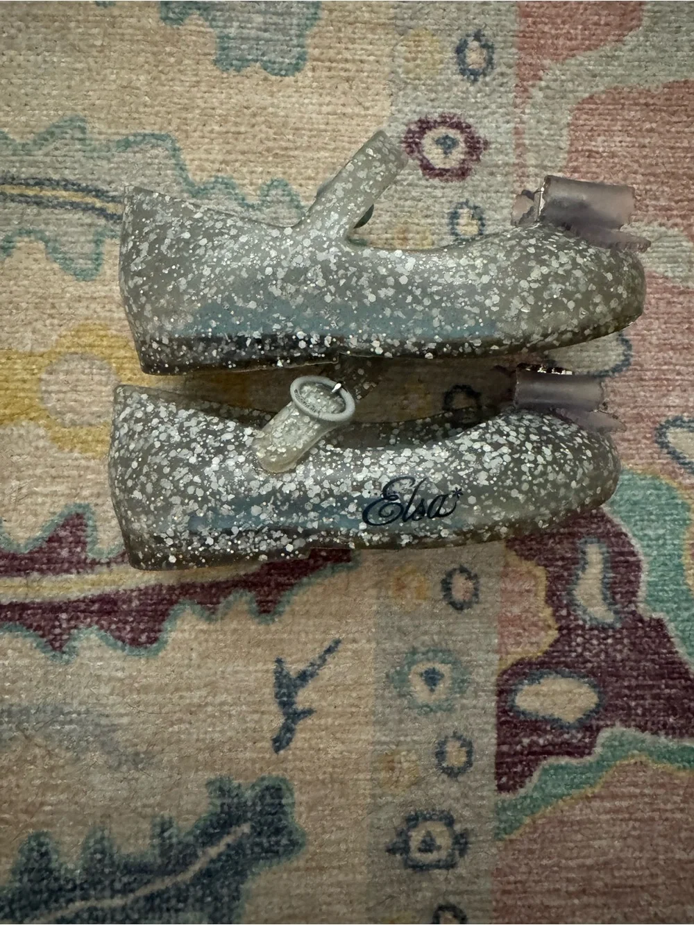 Mini Melissa | Shoes | Mini Melissa Elsa Glitter Jelly Bow Flats | Poshmark